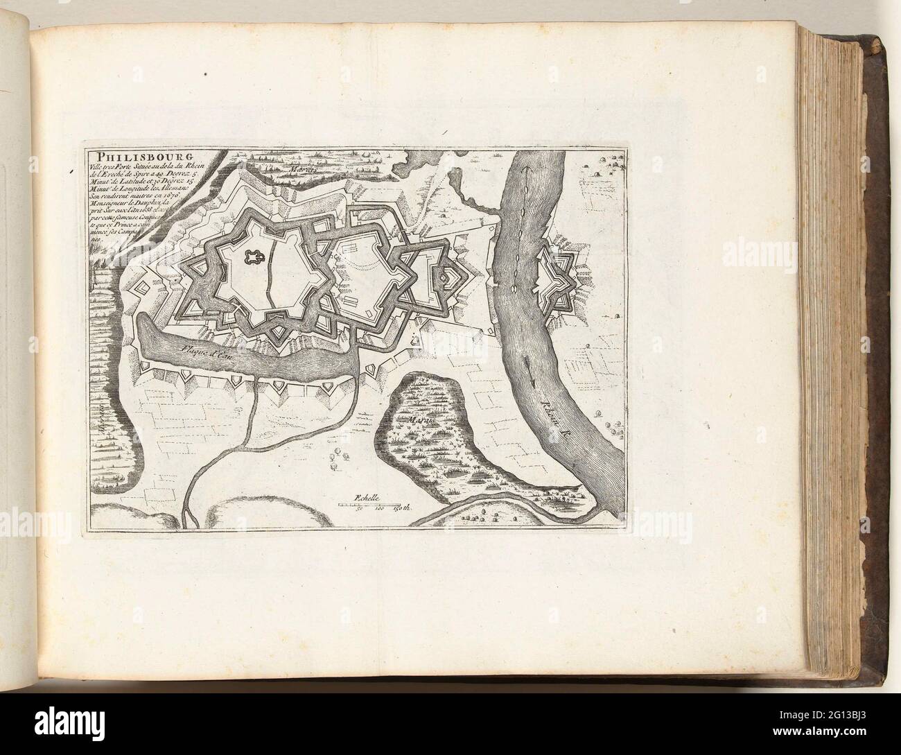 Map of Philippsburg, ca. 1695; Philisbourg Ville Tres Forte Située Au ...