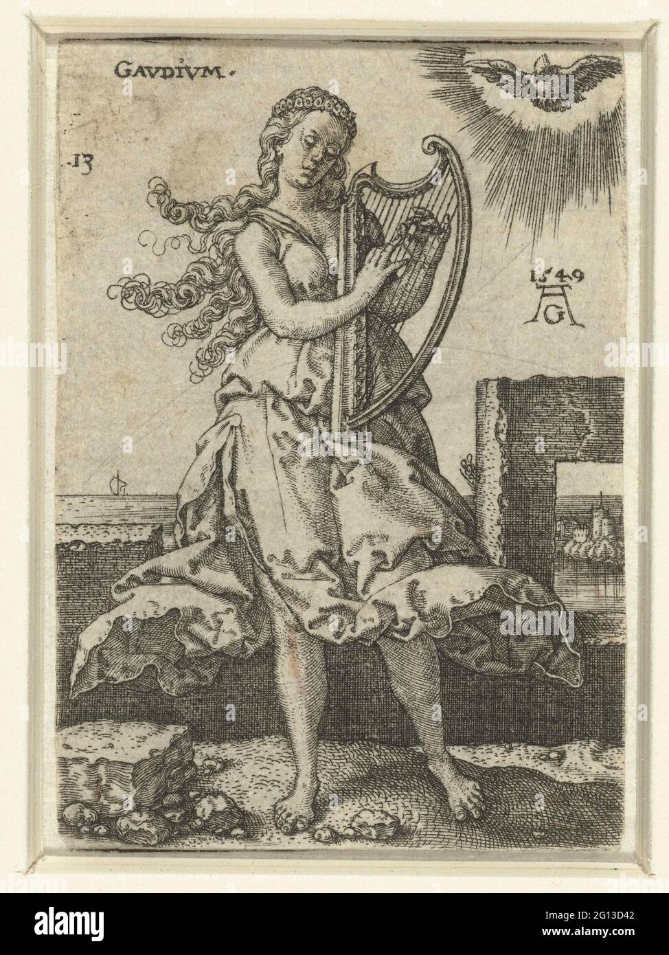 Joy; Gaudium; Virtues and vices. Personification of joy (Gaudium). A ...
