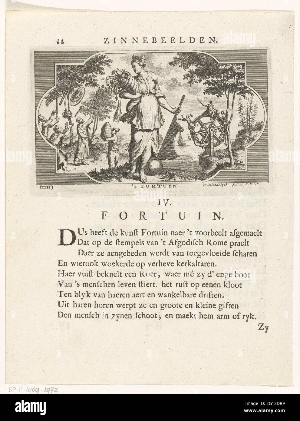 Emblem with allegory on fortune; 't Fortuyn. Emblem with allegory on ...
