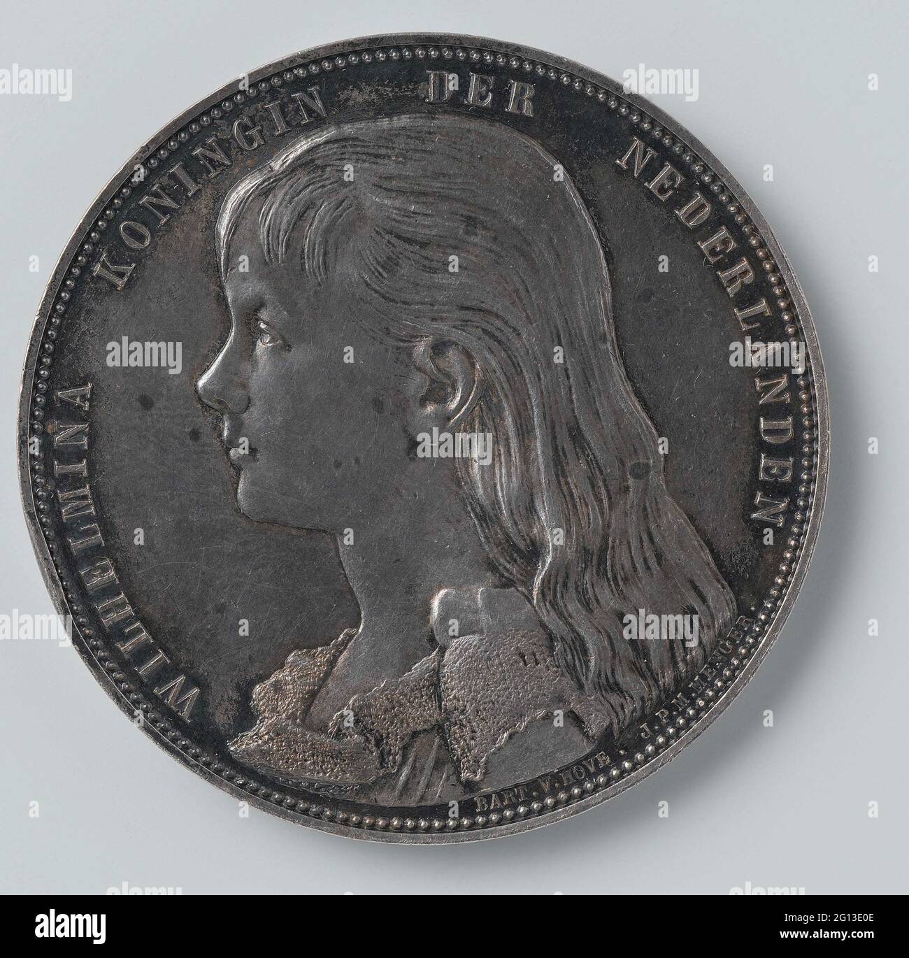 Wilhelmina, Queen of the Netherlands, 1893. Silver Penning St ...