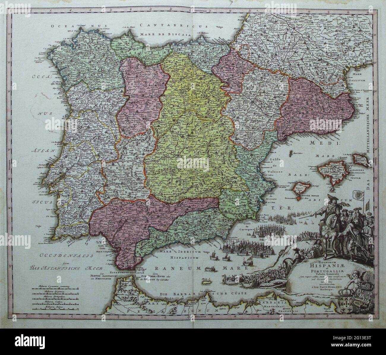 Iberian Peninsula Map Spain High Resolution Stock Photography and ...