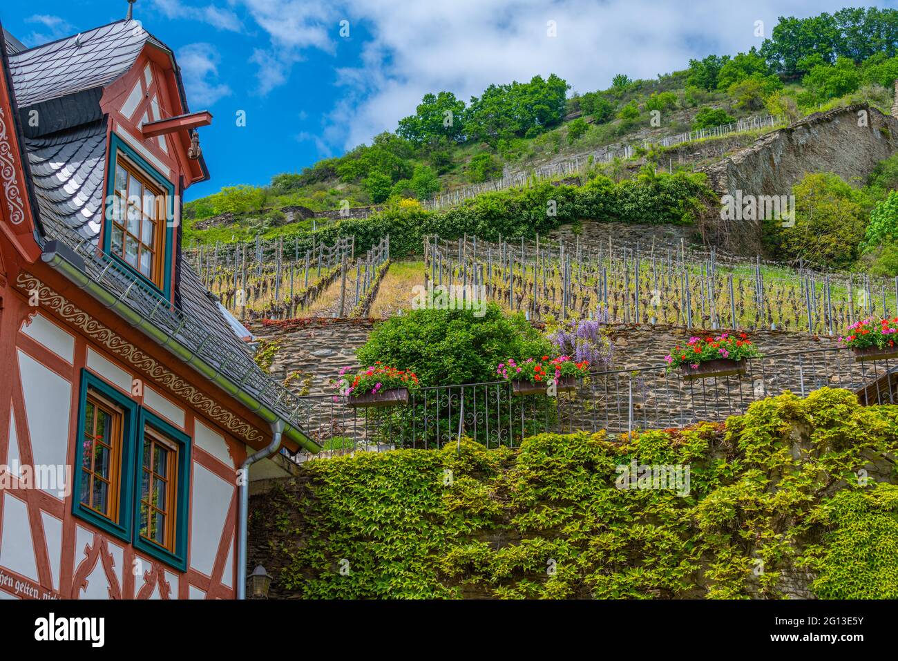 Small wine.trading town of Bacharach, Upper Middle Rhine Valley, UNESCO ...