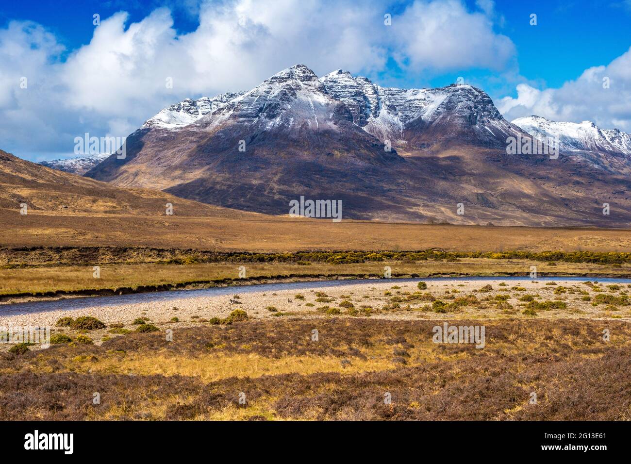Beinn Dearg Mor mountain in the Fisherfield Forest in the North West ...