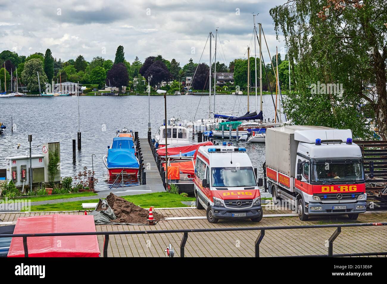 Berlin, Germany - May 27, 2021: Emergency vehicles of the German Life ...