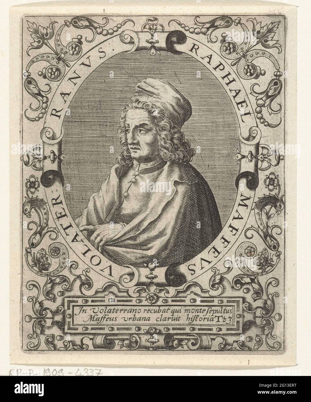 Portrait of Raffaele Maffei; Raphael Maffeus. Portrait of the Italian ...