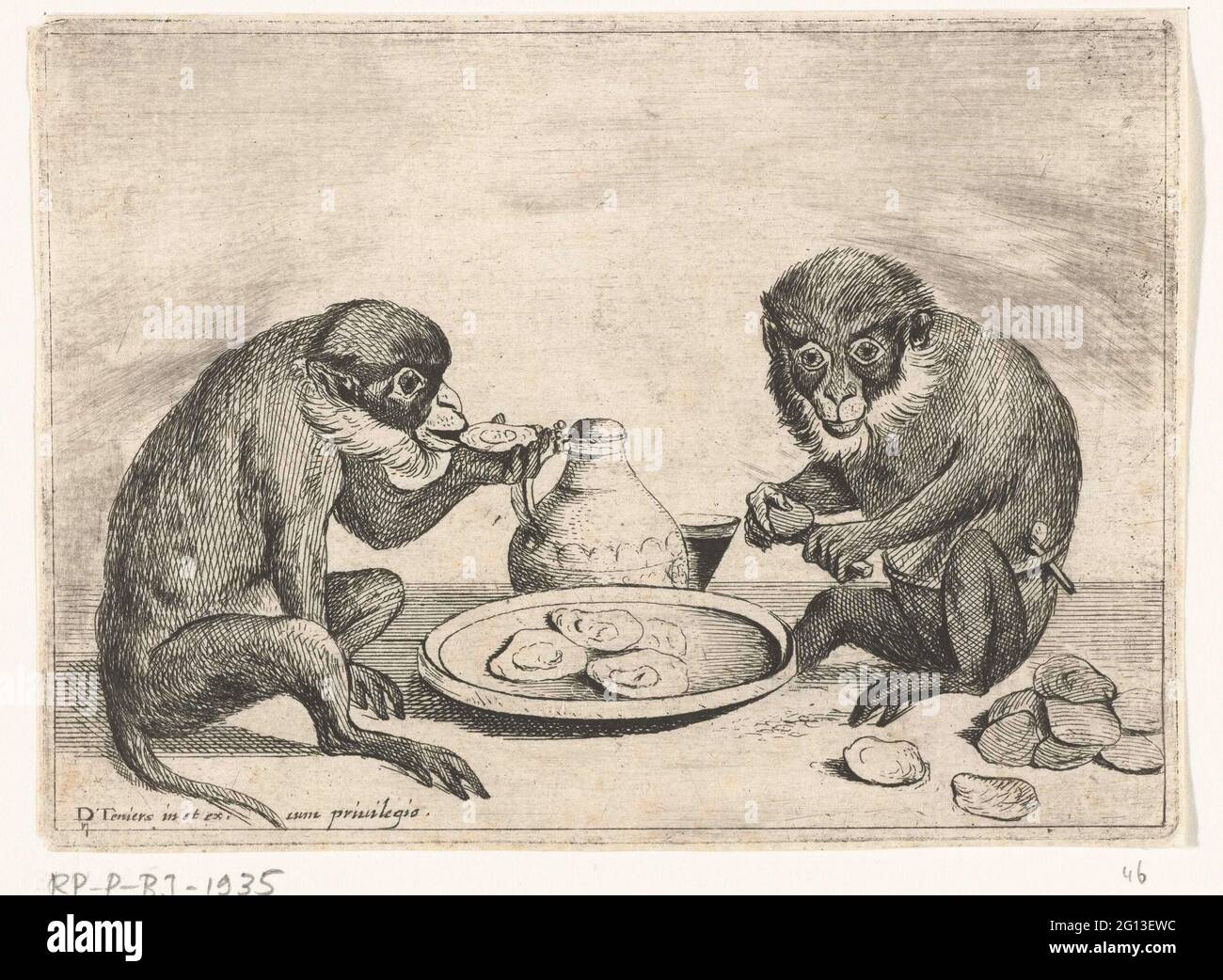 Two monkeys eat oysters; the apespel in the world; Different companies ...