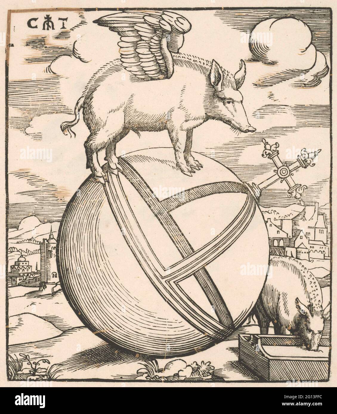 Winged pig standing hi-res stock photography and images - Alamy