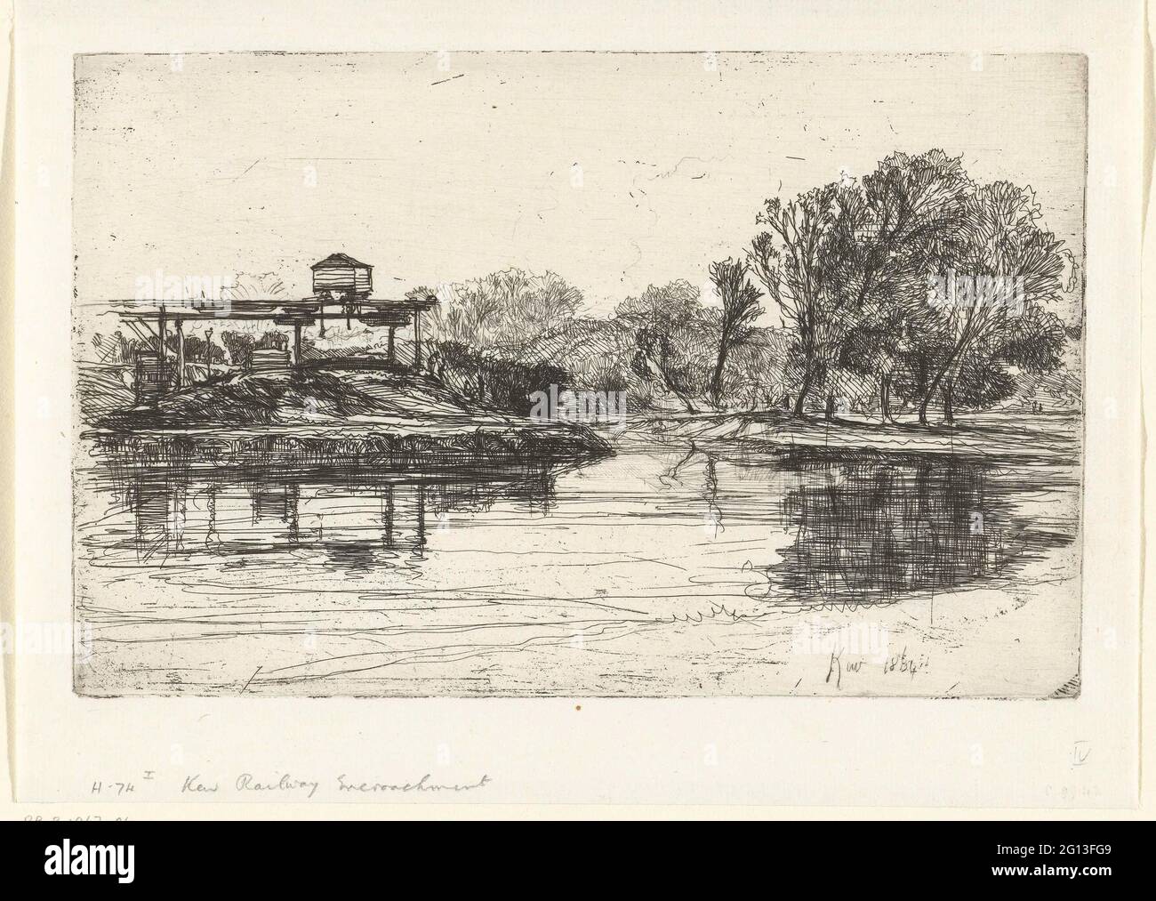 Railway expansion; Kew Railway Encroachment; Kew. The River Thames ...