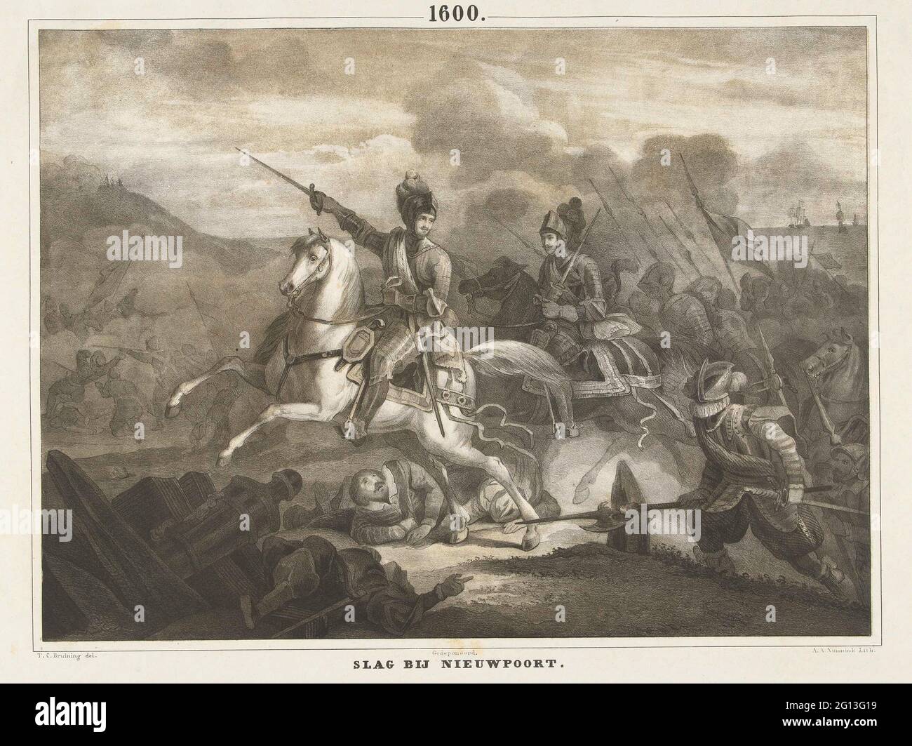 Battle of Nieuwpoort, 1600; 1600 / Battle of Nieuwpoort. Fighting scene ...