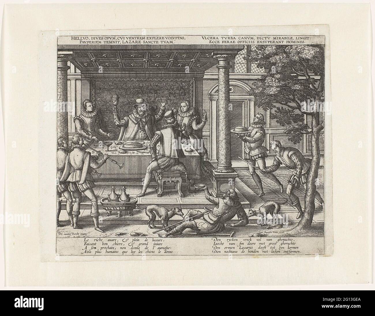 The poor Lazarus begins to the feast of the rich man; The parable of ...