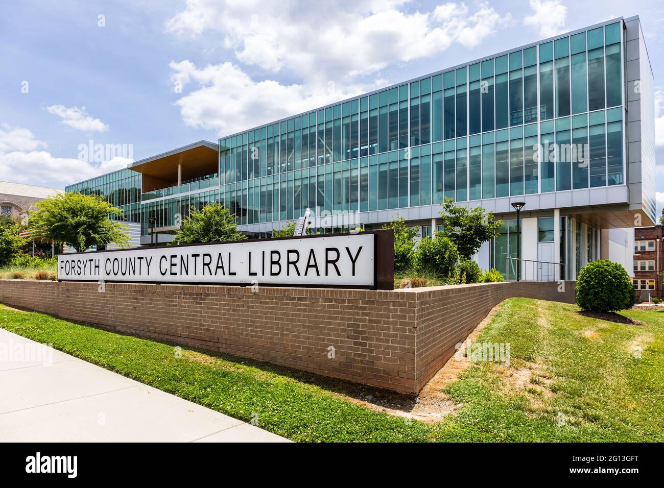 WINSTON-SALEM, NC, USA-1 JUNE 2021: Front diagonal perspective view of ...