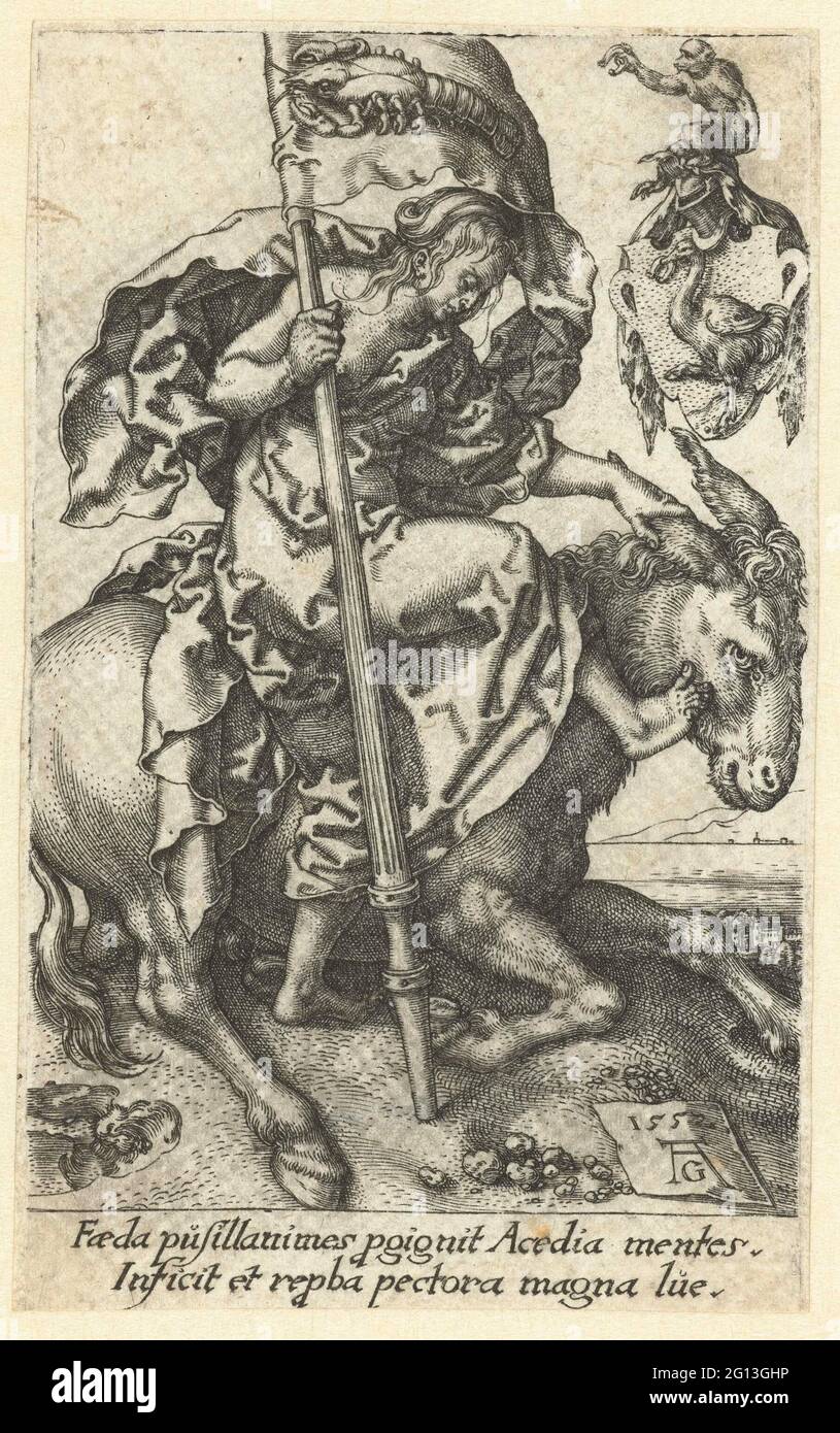 Laziness; Seven deadly sins. Personification of laziness. Woman ...