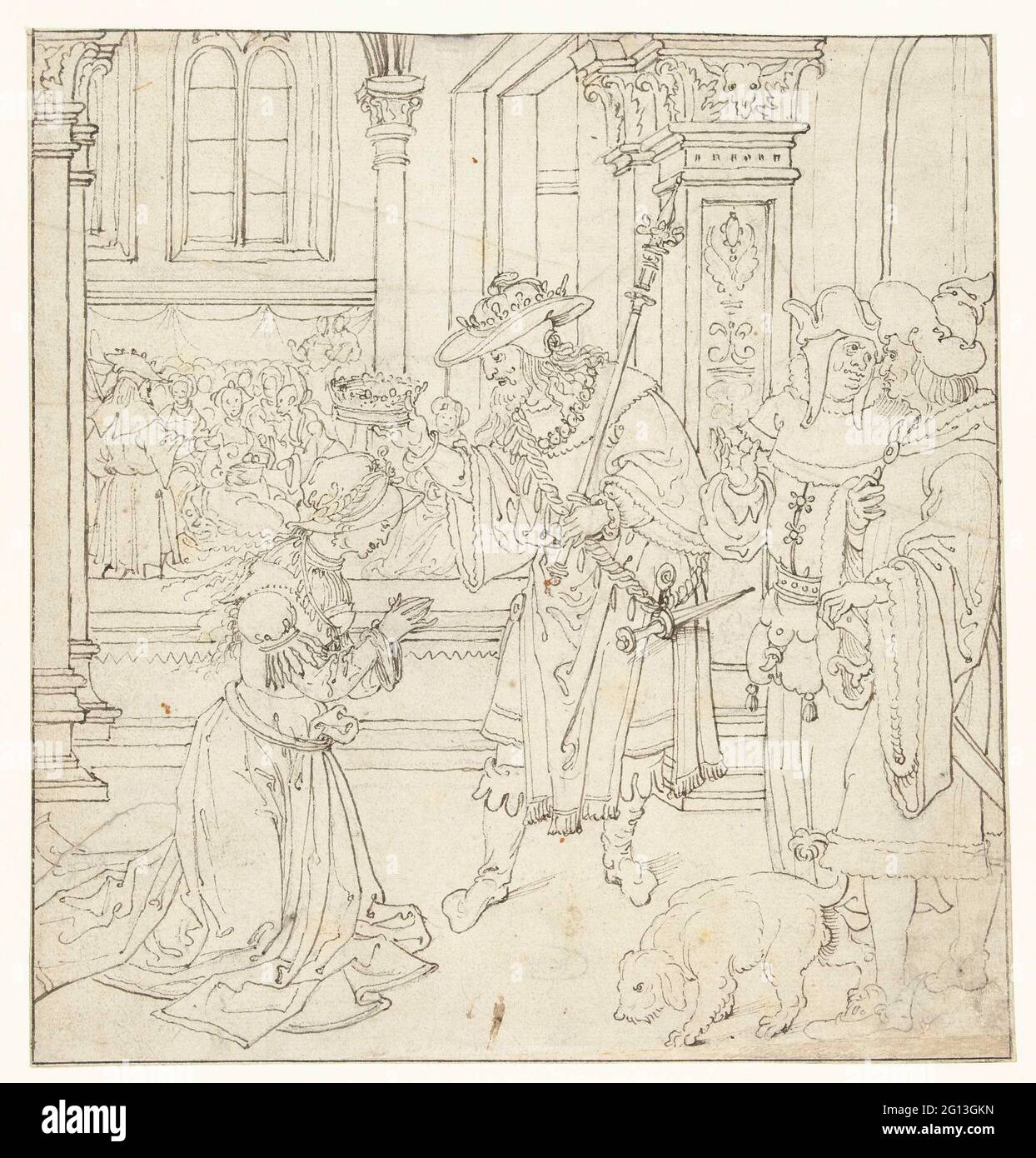 Esther is crowned by Ahasverus Stock Photo - Alamy