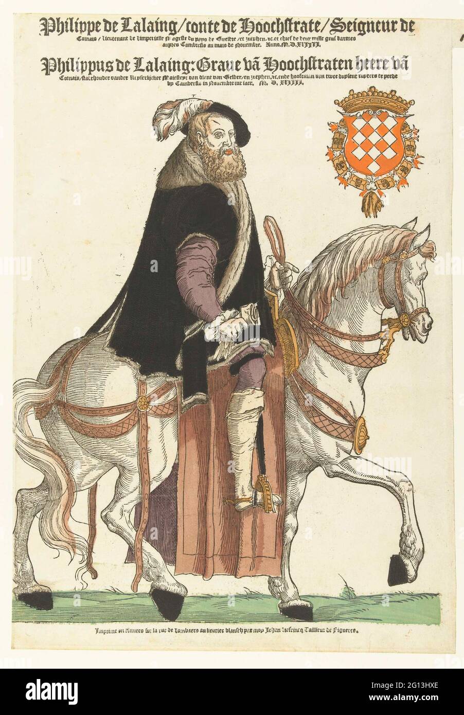 Portrait of Filips of Lalaing on horseback. Philip from Lalaing, Count ...