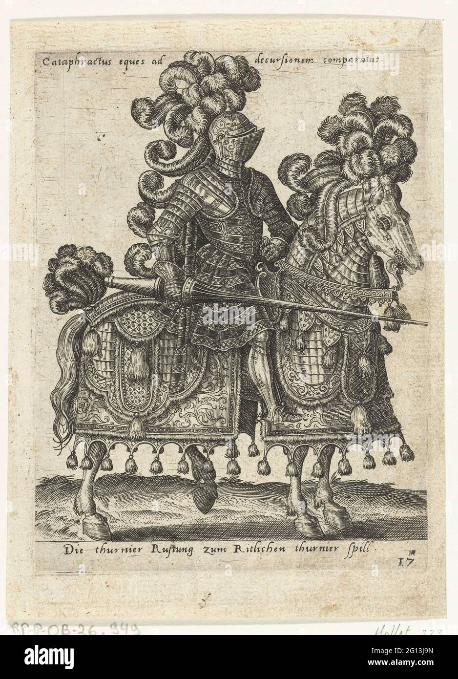 Tourist. Horse and rider to the right. De Ridder carries a harness and ...