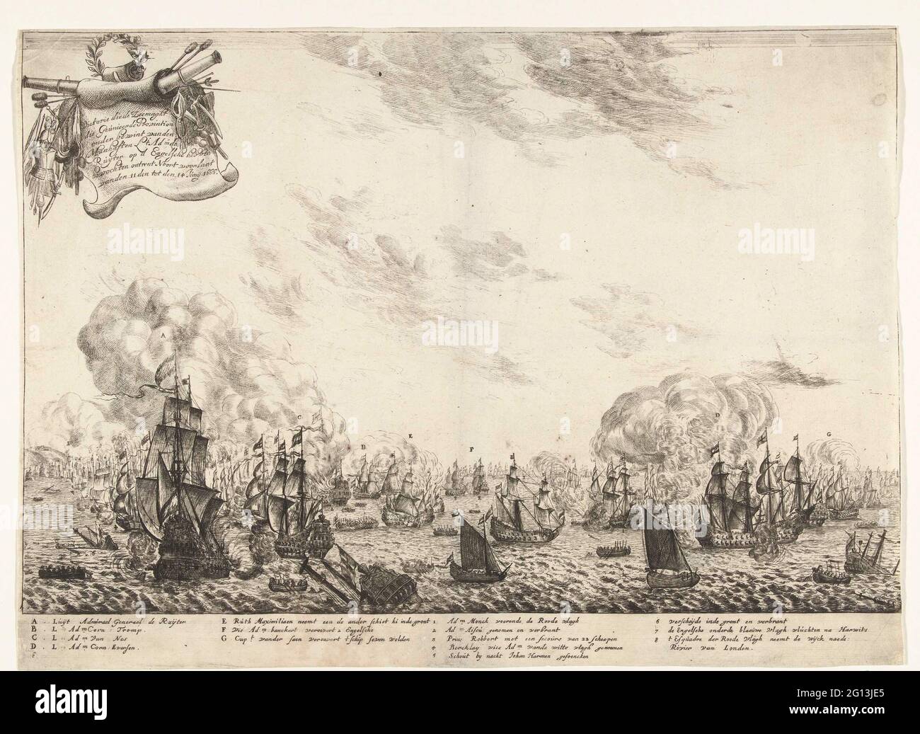 The four-day naval battle, 1666; Victory that the Zeemaght destroyed ...