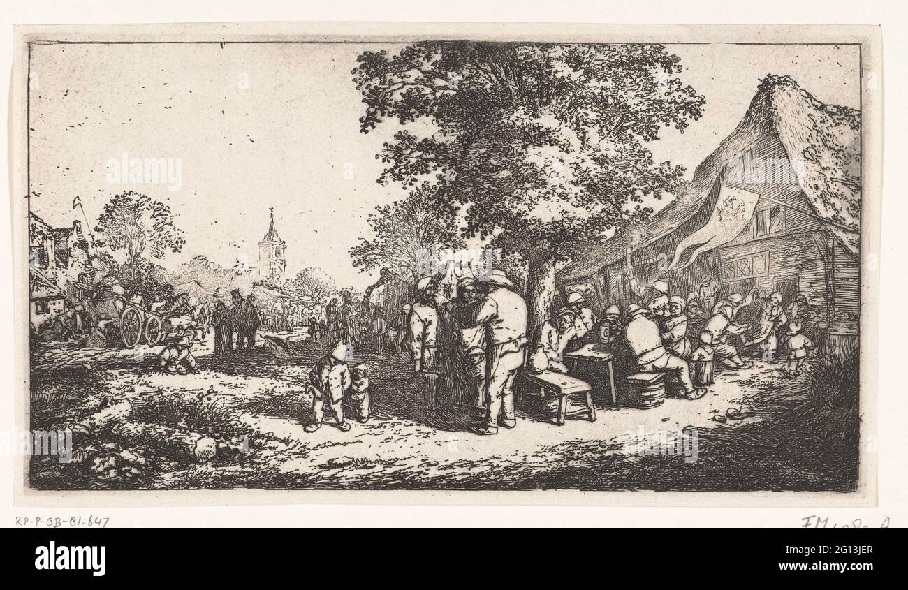 Farm chance around 1650. In a Dorpsstraat, a farmers' team takes place ...