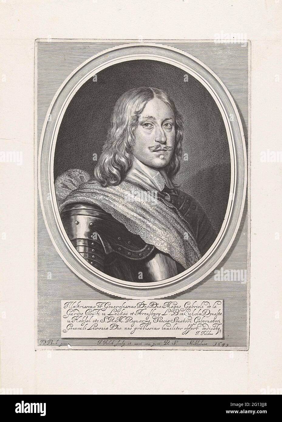 Portrait of Magnus Gabriel de la Gardie. Bust portrait of the Swedish ...