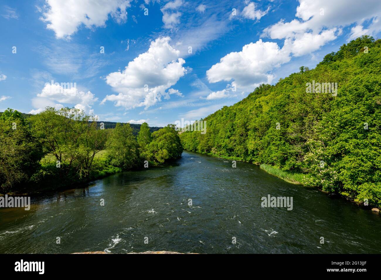 The Valley of the Werra River at Creuzburg in Thruingia Stock Photo - Alamy