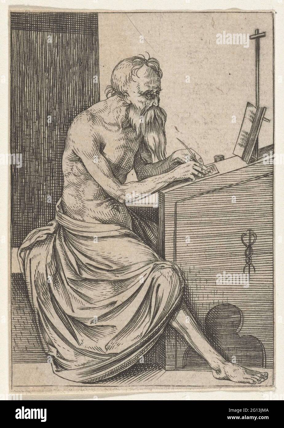 Saint Hieronymus in his study room Stock Photo - Alamy