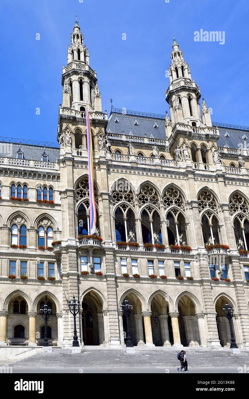 Vienna, Austria. 4th June, 2021. Press conference Vienna Pride. Stay ...