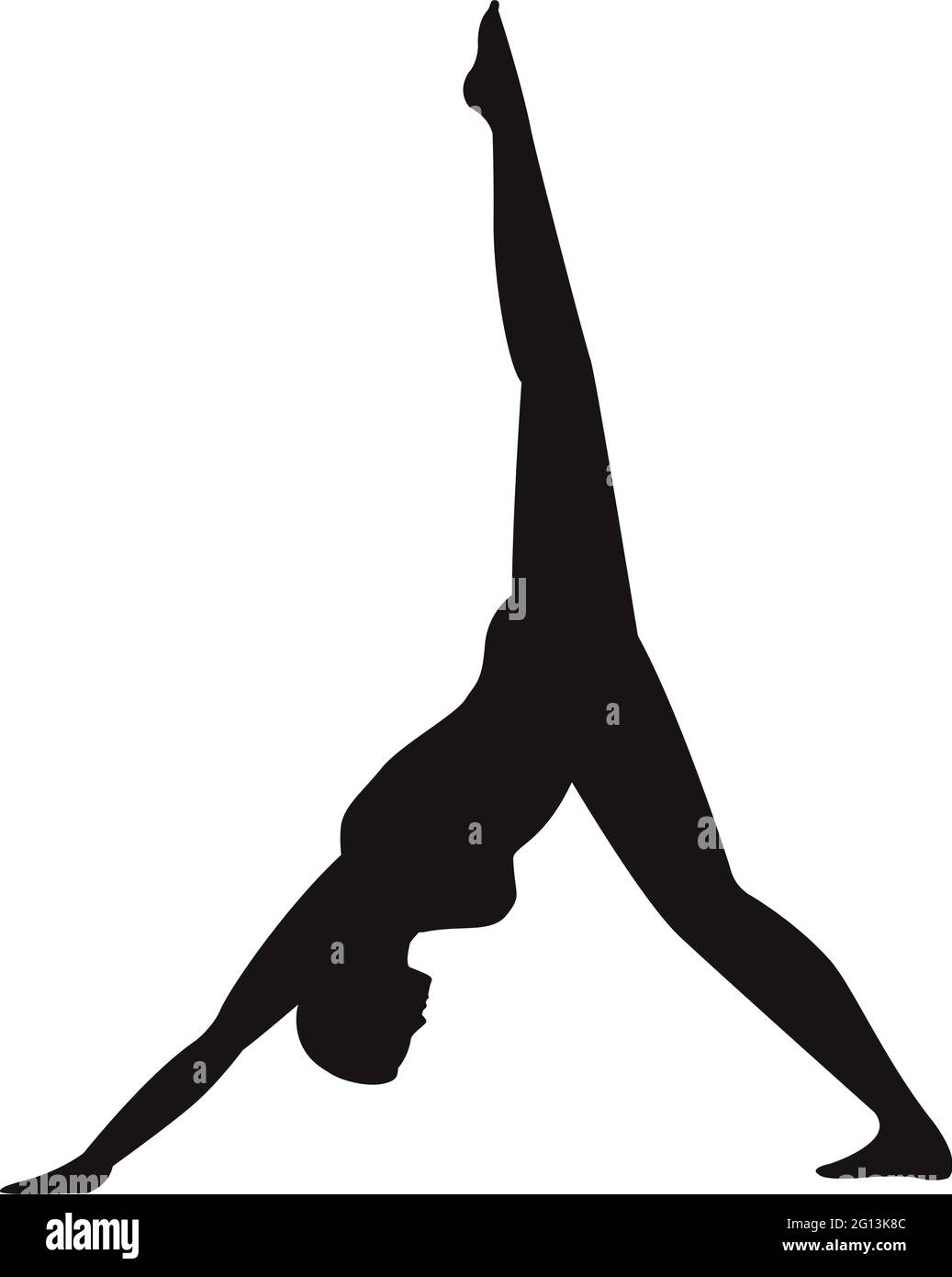 half moon yoga position Stock Vector Image & Art - Alamy