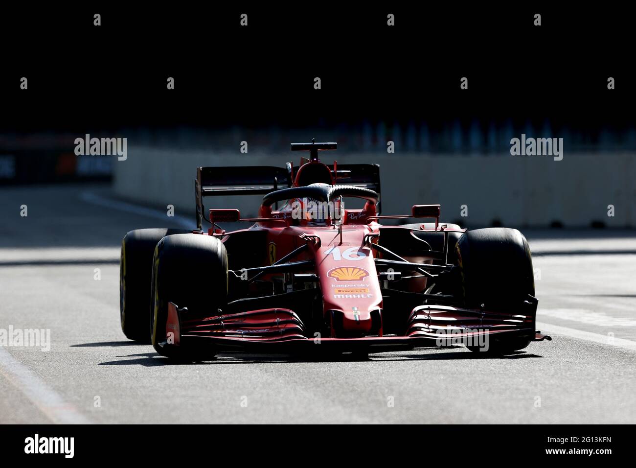 Baku, Azerbaijan. 04th June, 2021. 16 LECLERC Charles (mco), Scuderia Ferrari SF21, action ...