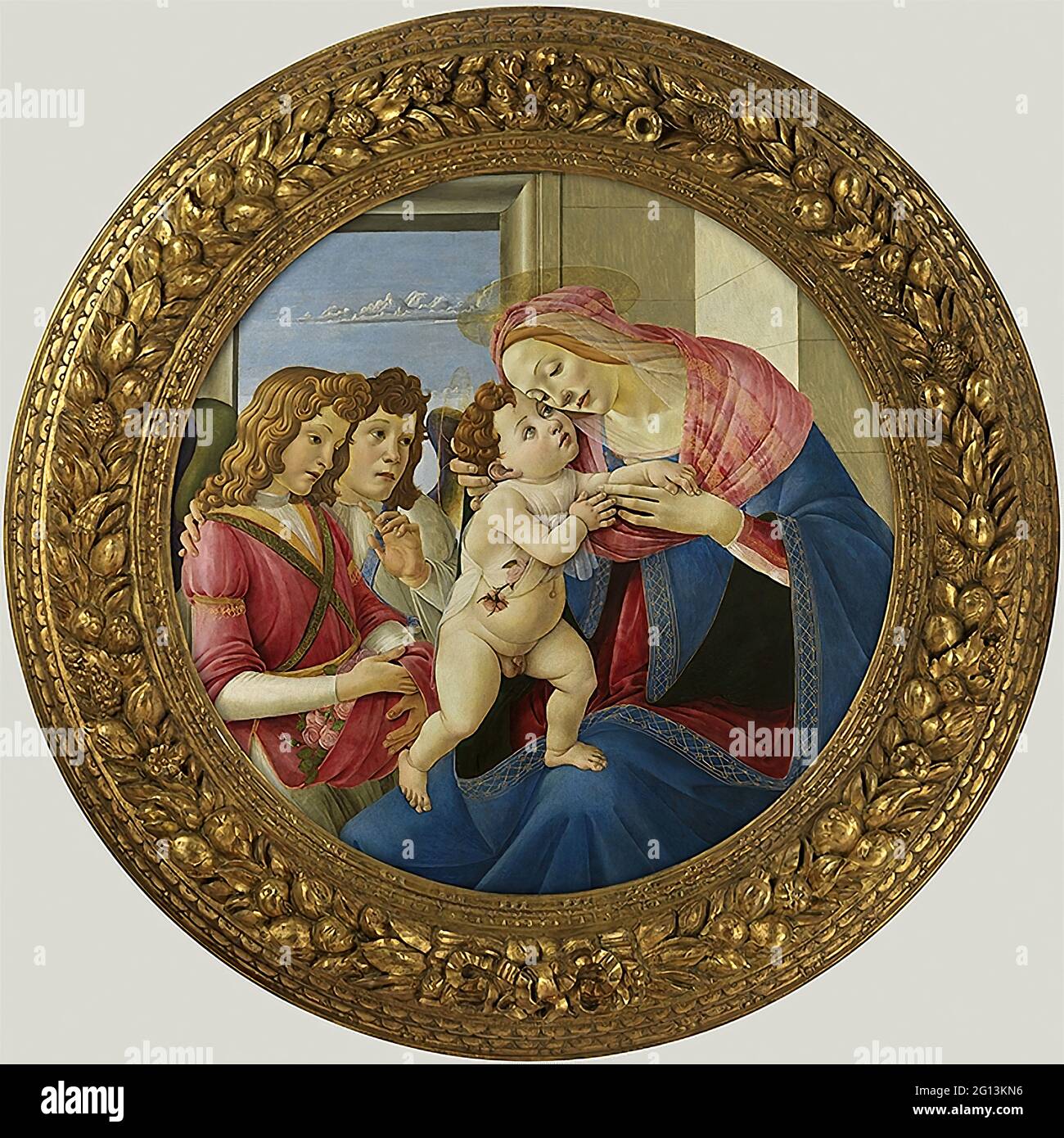 Sandro Botticelli - madonna and child with angels 01 Stock Photo - Alamy