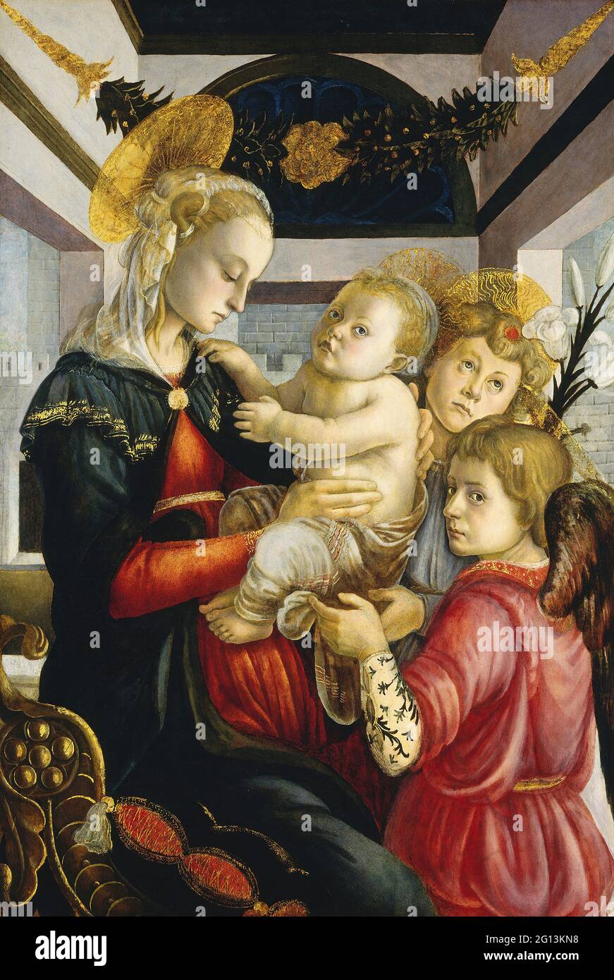 Sandro Botticelli - Madonna and Child with Angels 02 Stock Photo - Alamy