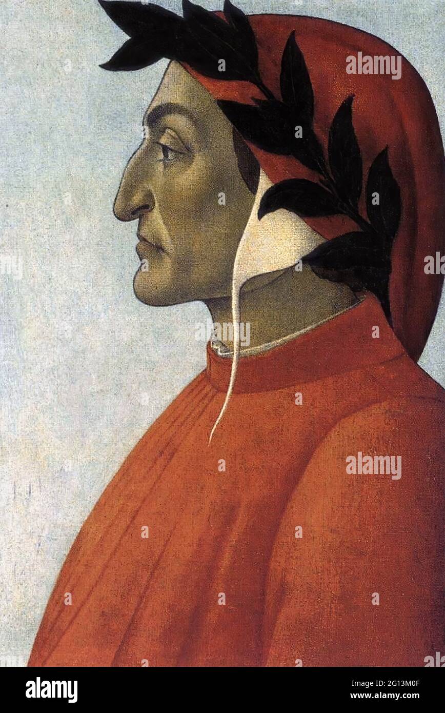 Sandro Botticelli - Portrait Dante 1495 Stock Photo - Alamy