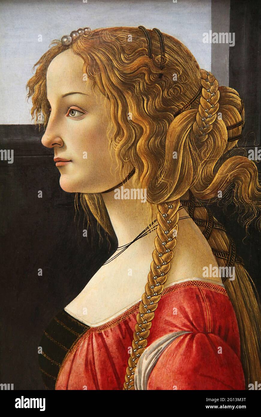 Sandro Botticelli - Profile Portrait of Young Woman Stock Photo - Alamy