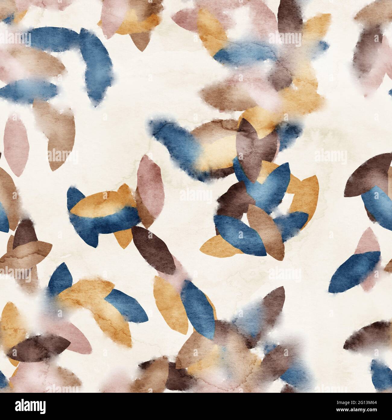 Seamless watercolor leaves trendy chic pattern for surface print Stock ...
