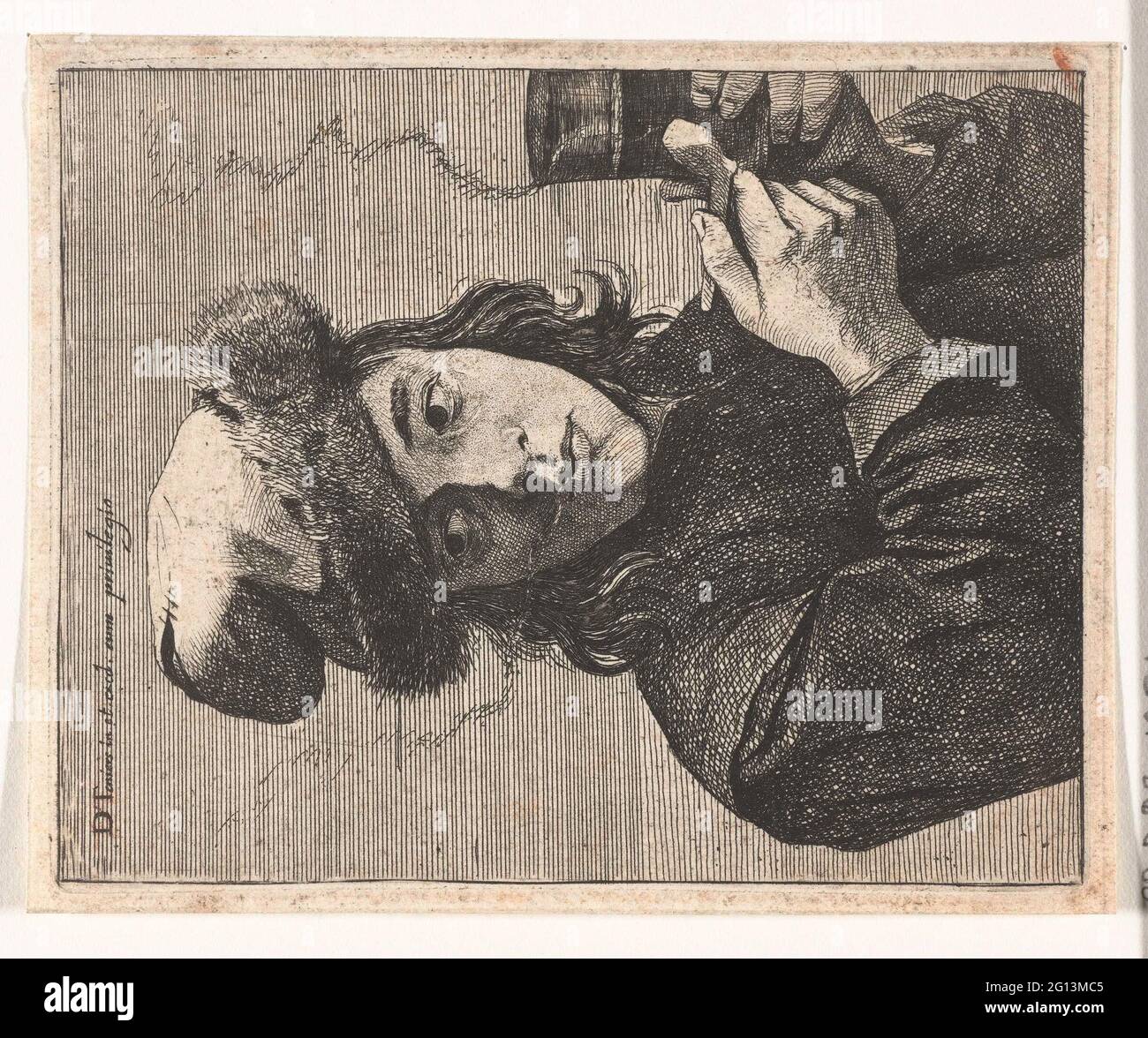 Boy with pipe and glass. A boy with a pipe and a glass in his hands ...