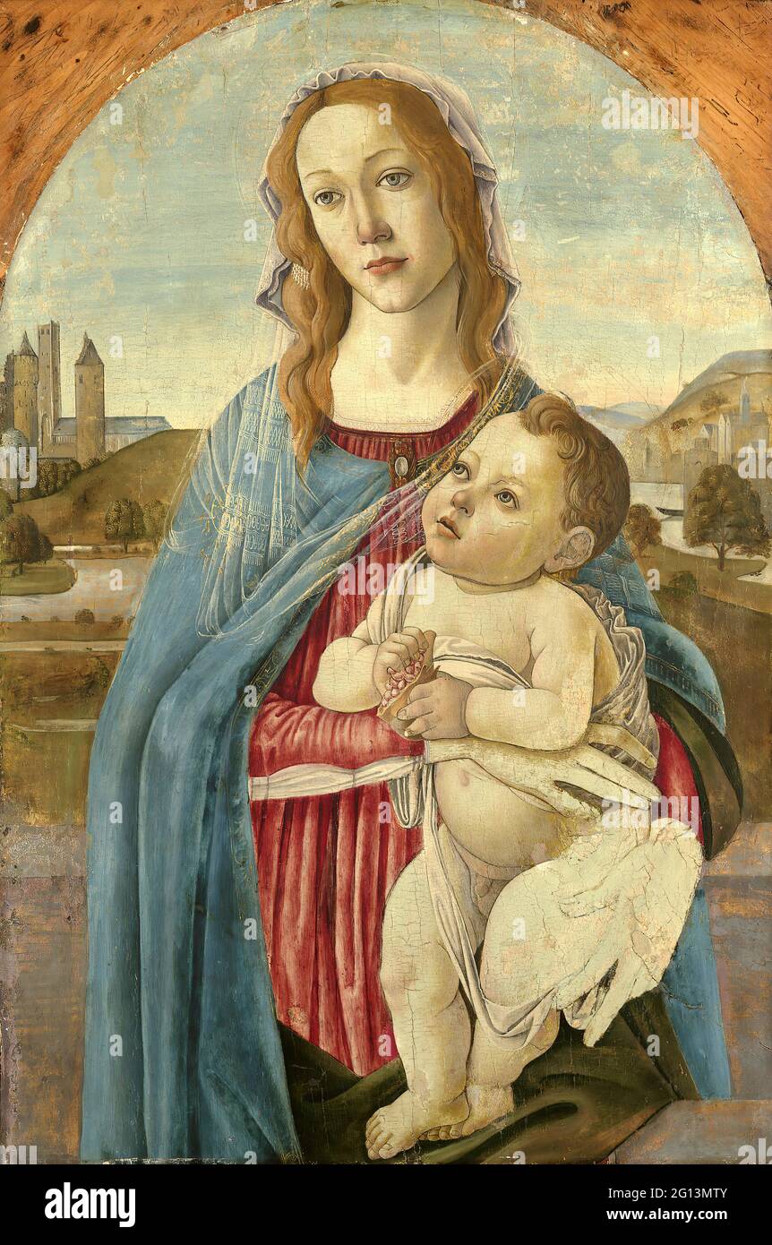 Sandro Botticelli - virgin and child 01 Stock Photo - Alamy