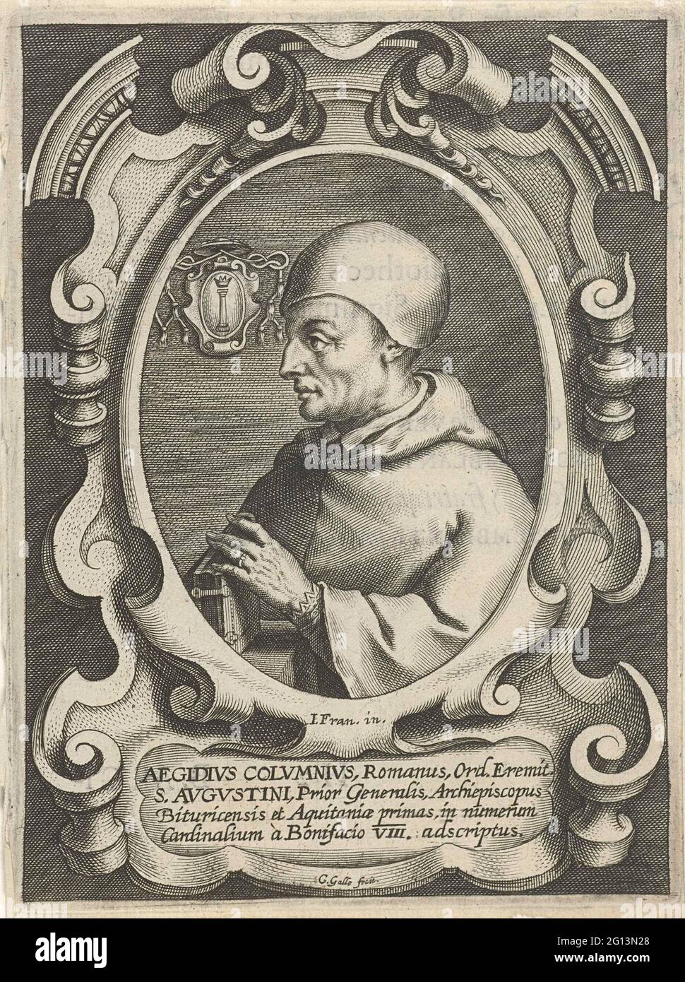 Portrait of the Augustijn Aegidius Colonna Romanus Stock Photo - Alamy