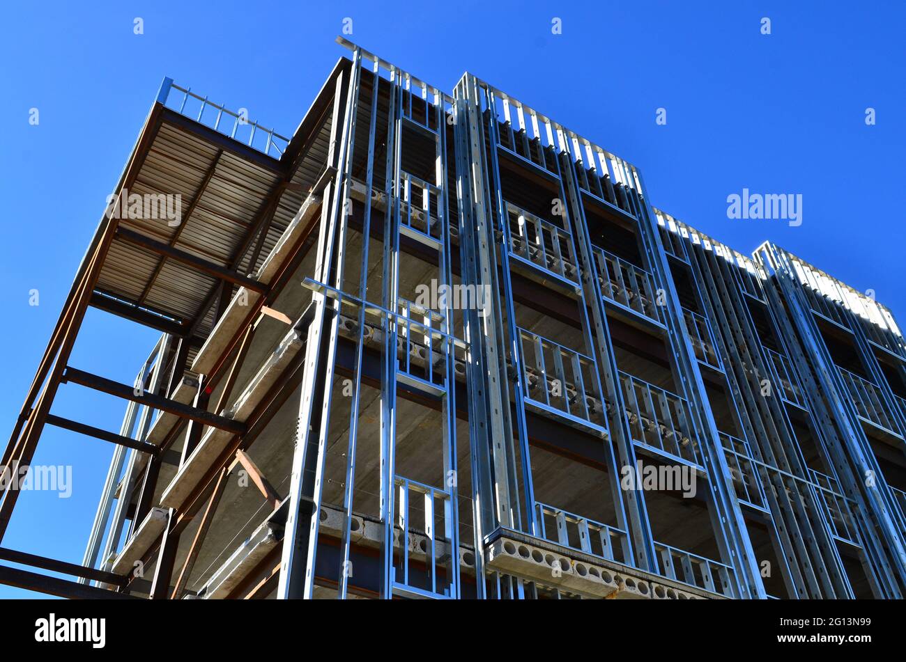 Steel and concrete frame multi story medical facility under ...
