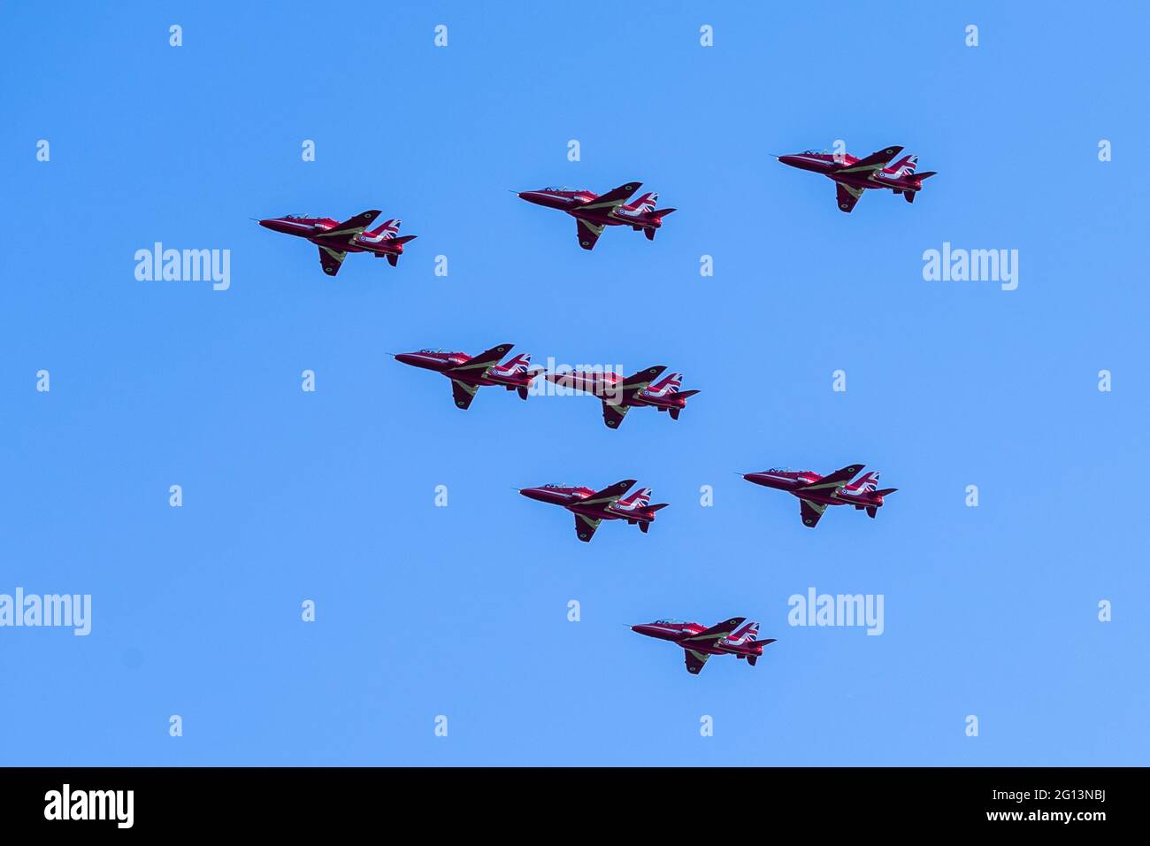 The Red Arrows, and RAF aerobatic squadron, 2021 Stock Photo - Alamy