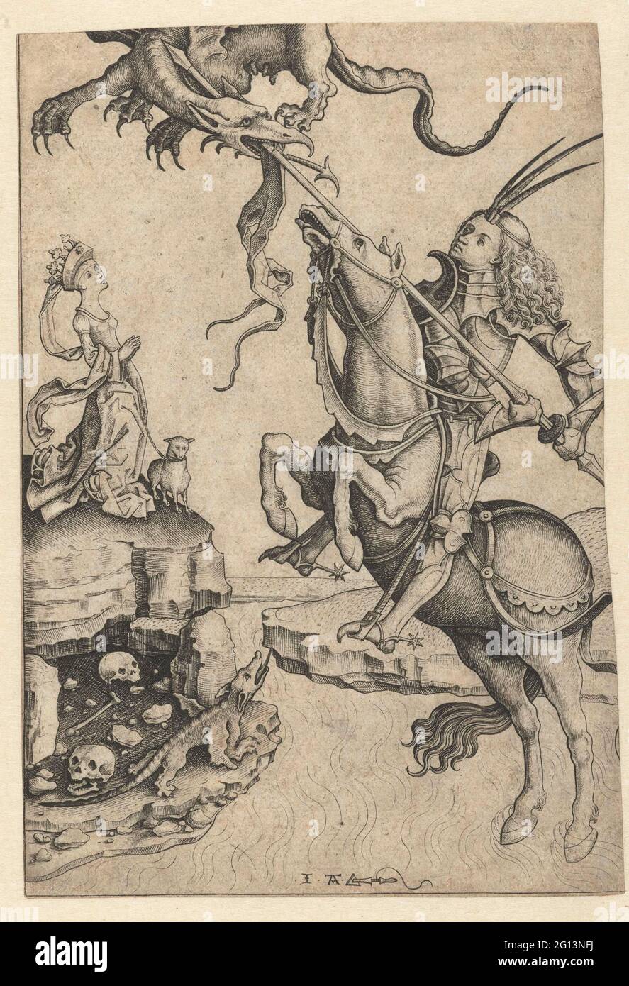 Saint George Slaying the Dragon. The central moment in the legend of ...