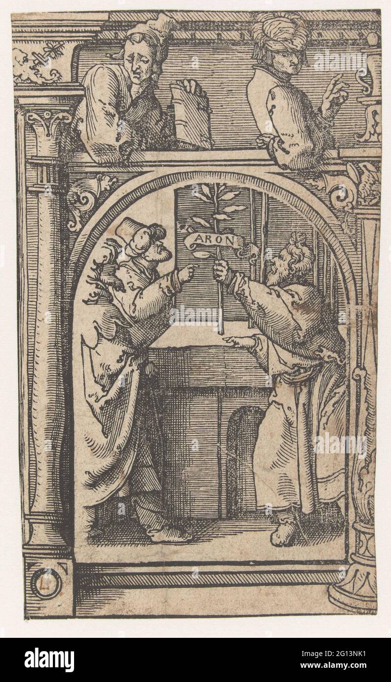 The staff of Aaron. Fragment of a larger representation used in Biblia ...