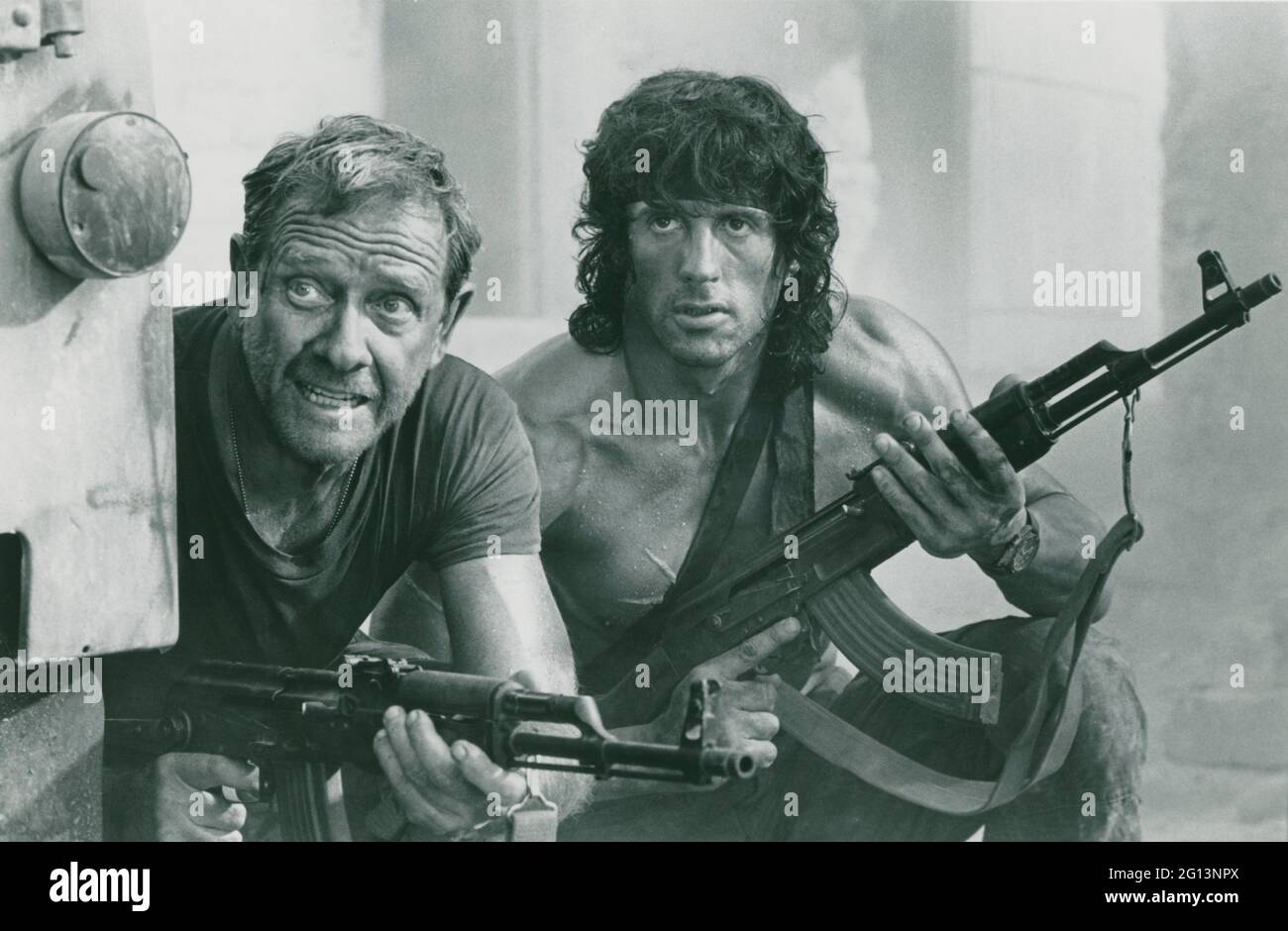 Los Angeles.CA.USA. Sylvester Stallone and Richard Crenna in ©TriStar ...