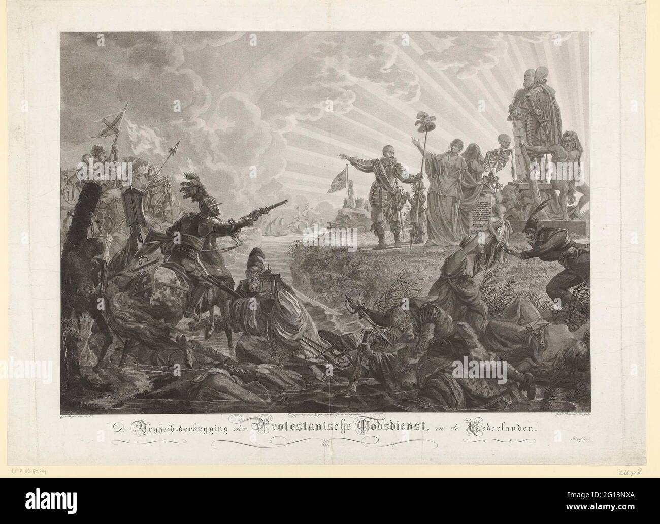 Allegory on the obtained freedom of the Protestant religion in the ...