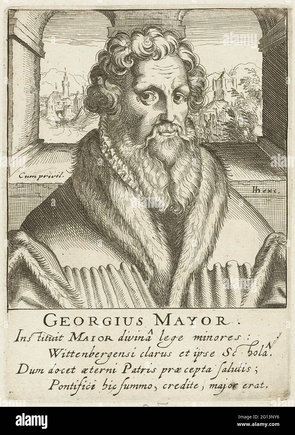 Portrait of Georgius Mayr; Georgius Mayor; Painter portraits Stock ...
