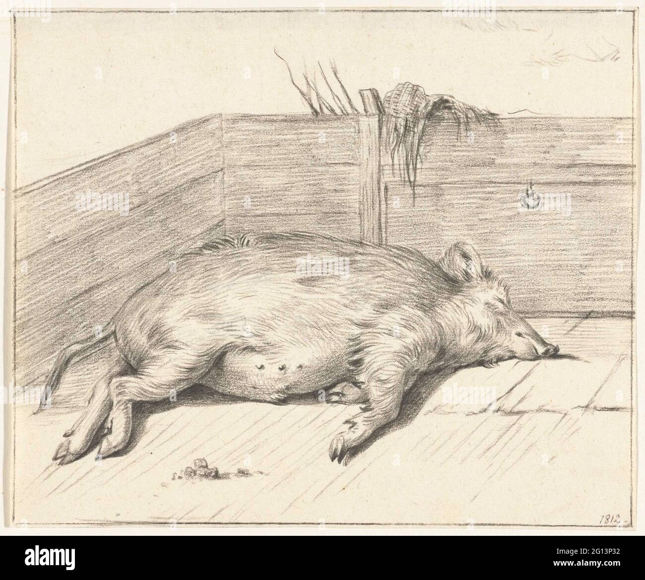 Landscape pig, in the corner of a loft Stock Photo - Alamy