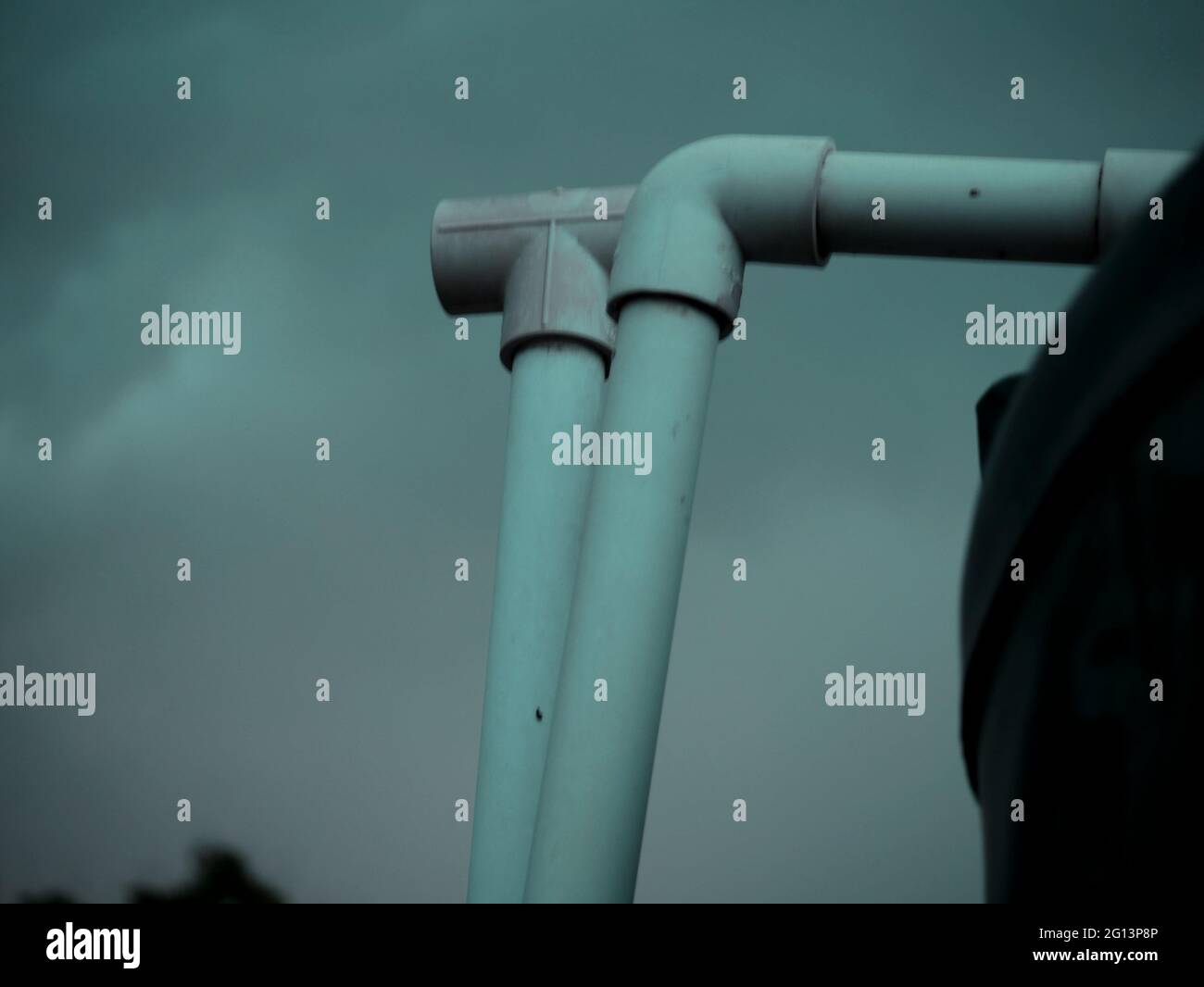 Water pipe installation presented on cloud background Stock Photo - Alamy