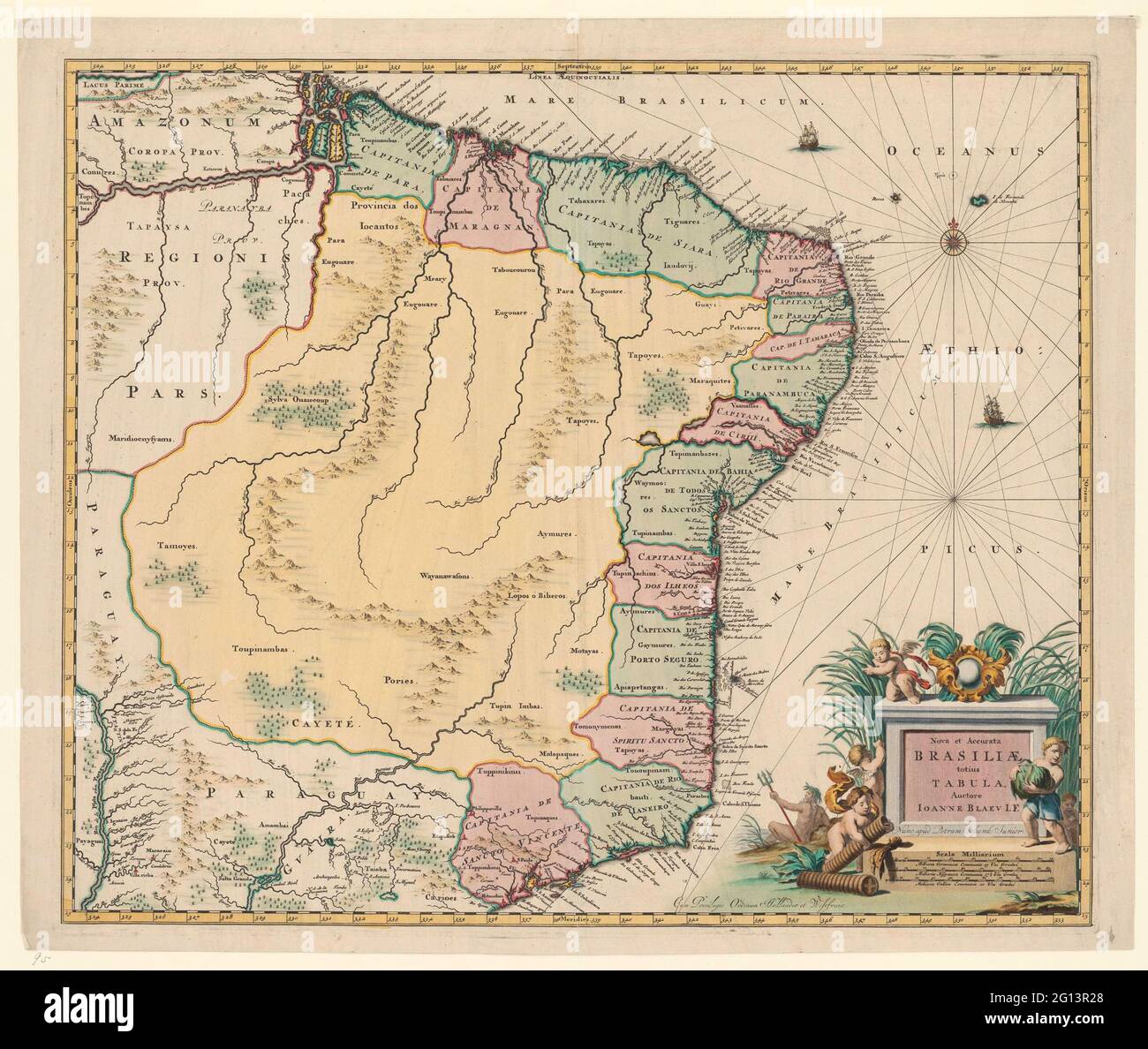 Map of Brazil; Nova et accurata brasiliae totius tabula. Map of Brazil ...