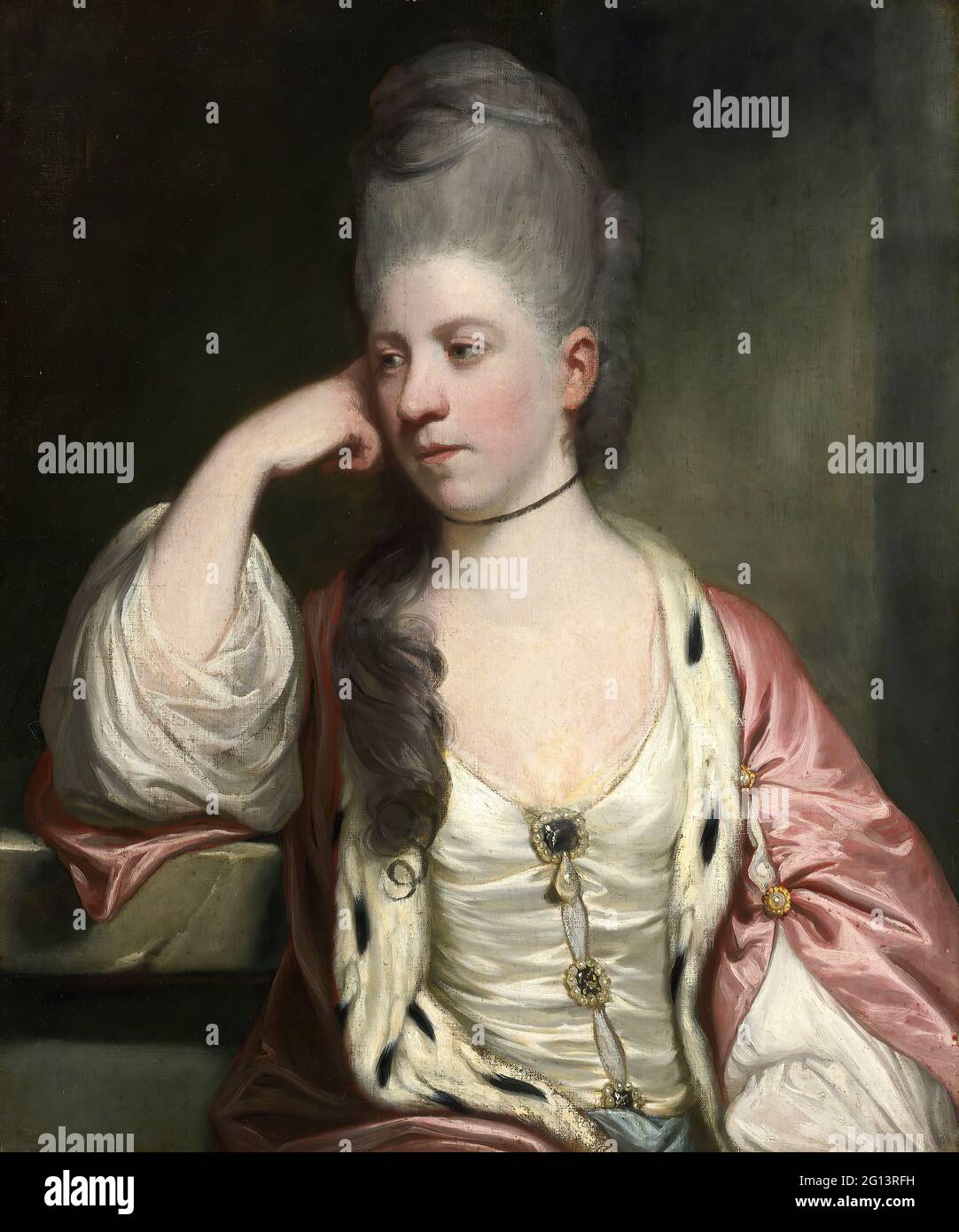Sir Joshua Reynolds - Portrait of Miss Anne Mead Stock Photo - Alamy
