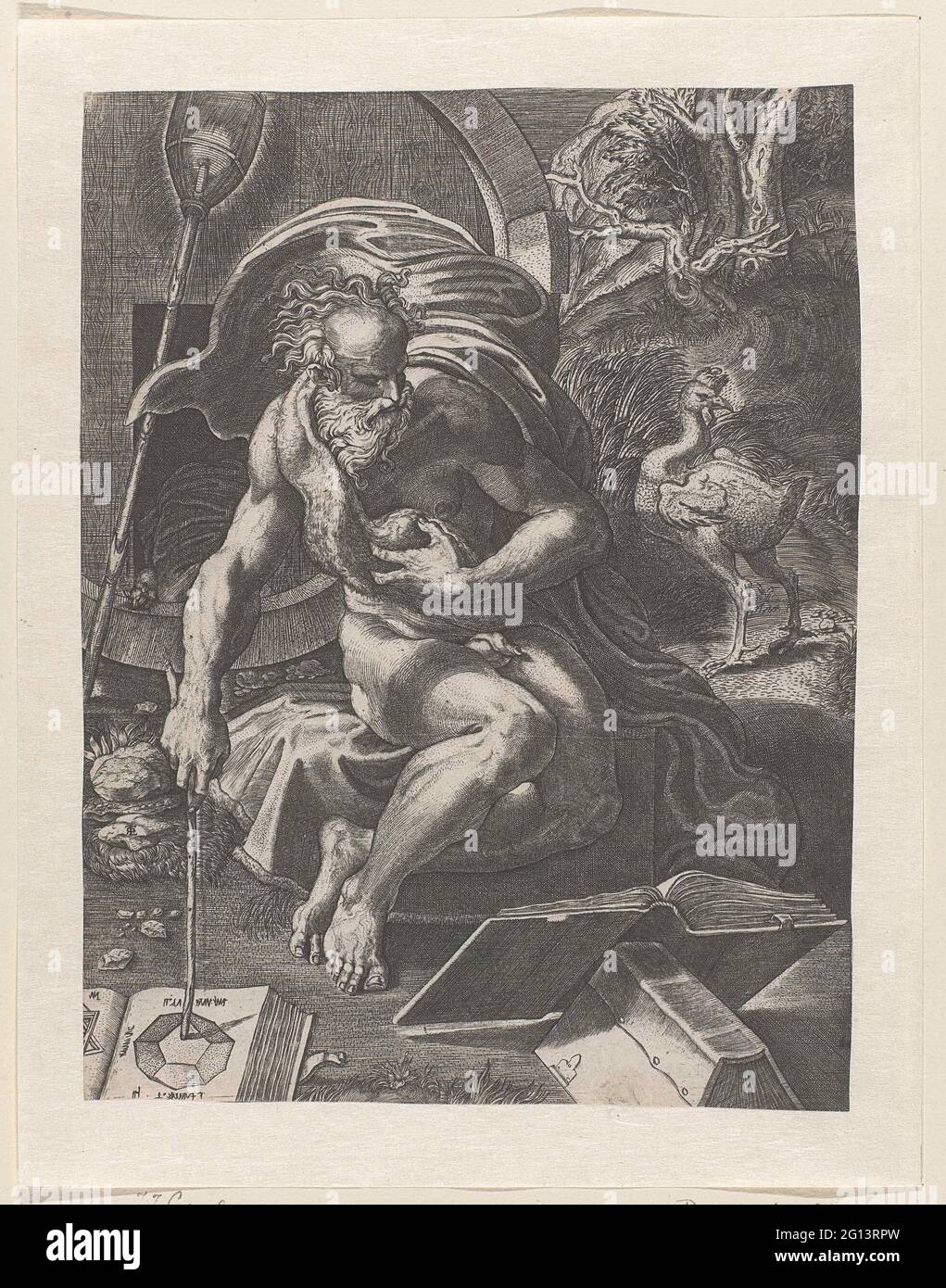 Diogenes. Diogenes is sitting on the ground for his barrel. In his hand ...