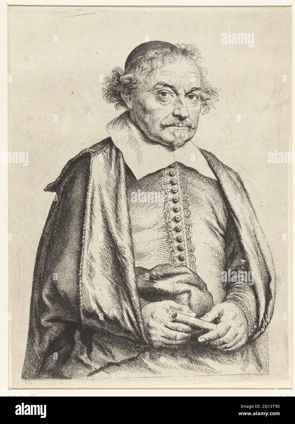 Portrait of Joost van den Vondel. Portrait of the writer and poet Joost ...