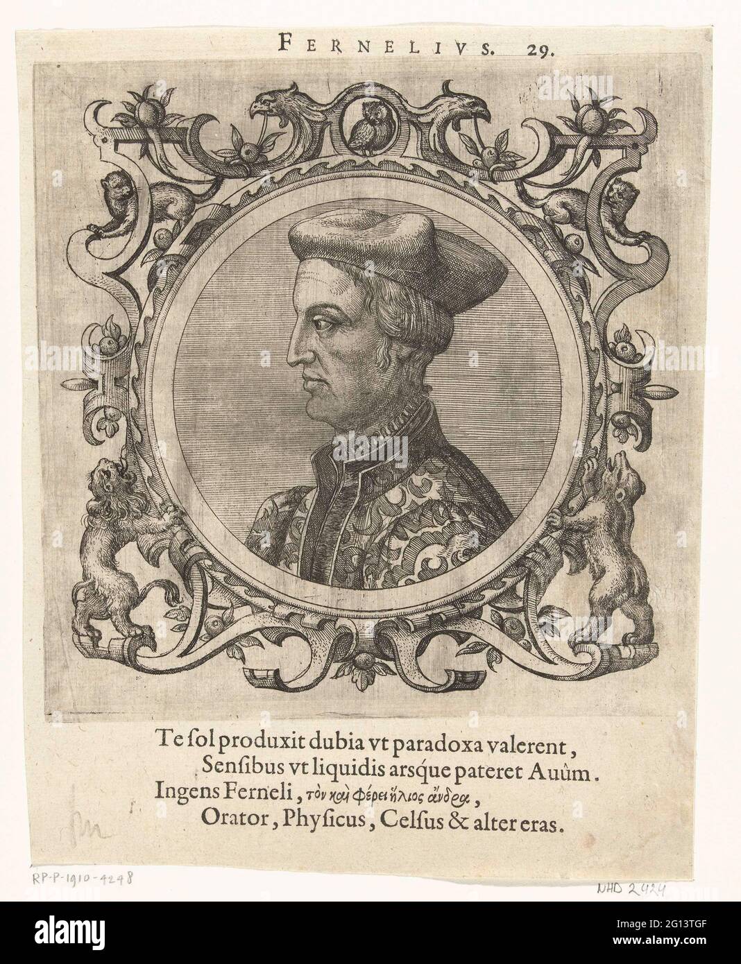 Portrait of Johannes Fernelius; Portraits of classical and recent ...