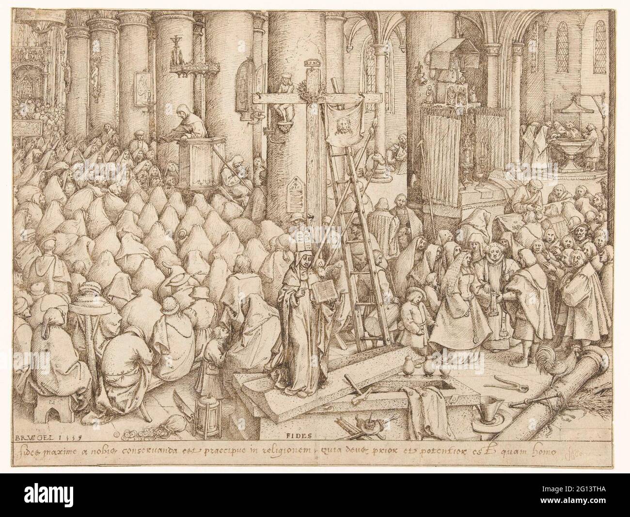 Faith (Fides); Seven virtues. Design for a print Stock Photo - Alamy